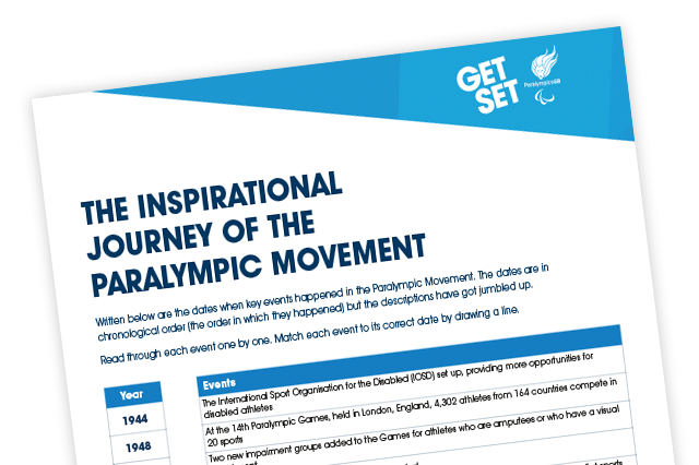 Get Set | Your Paralympic legacy (advanced)